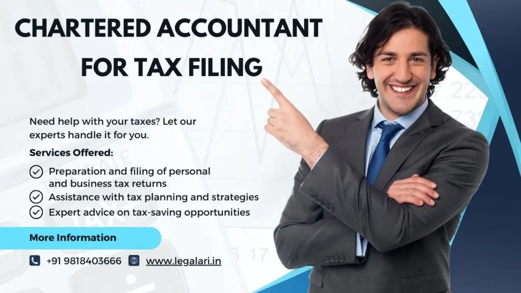 Best Chartered Accountant For Tax Filing in Ghaziabad | #1 Legalari.in